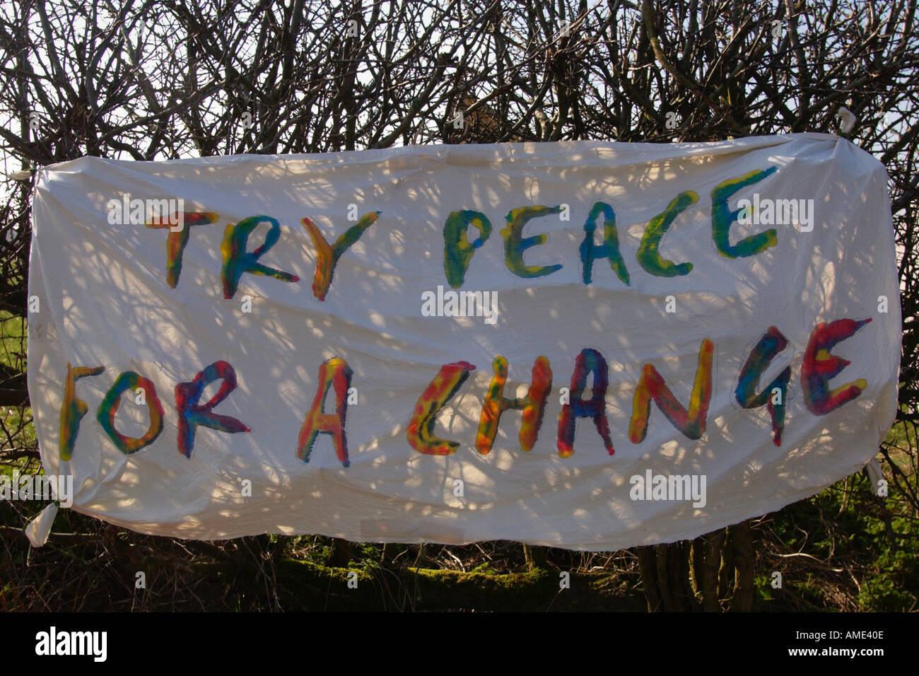 Protest gegen demonstration banner banner krieg irak -Fotos und ...