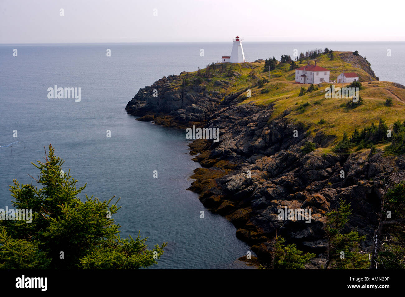 Schwalbenschwanz-Leuchtturm, North Head, Grand Manan Island, Grand Manan, Bay Of Fundy, der ...