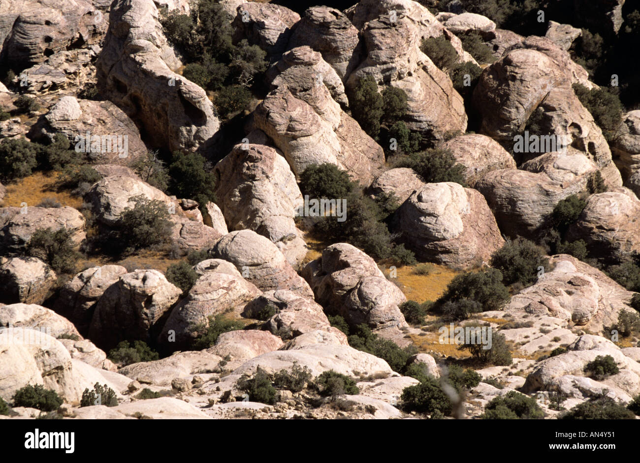 Die raue Landschaft, Dana Nature Reserve, Jordanien Stockfotografie - Alamy