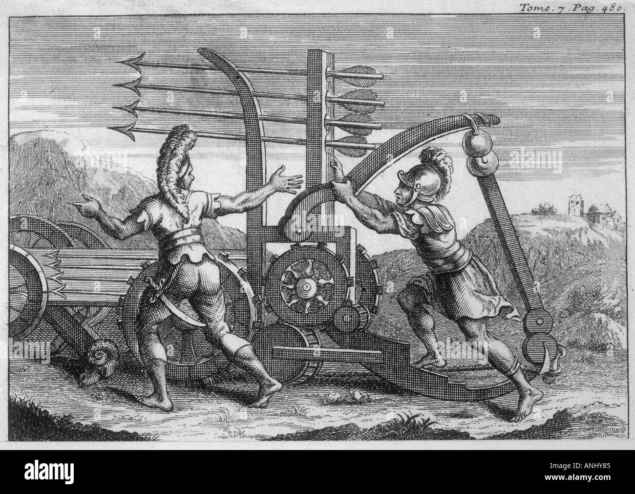 Römisches katapult Schwarzweiß-Stockfotos und -bilder - Alamy