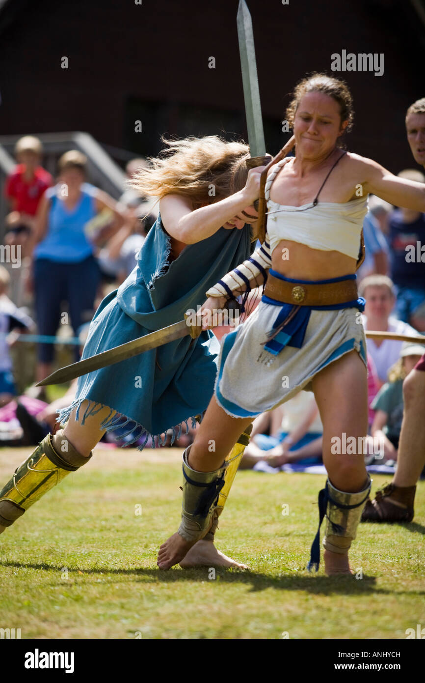 Gladiator Fight Reenactment Stockfotos und -bilder Kaufen - Alamy