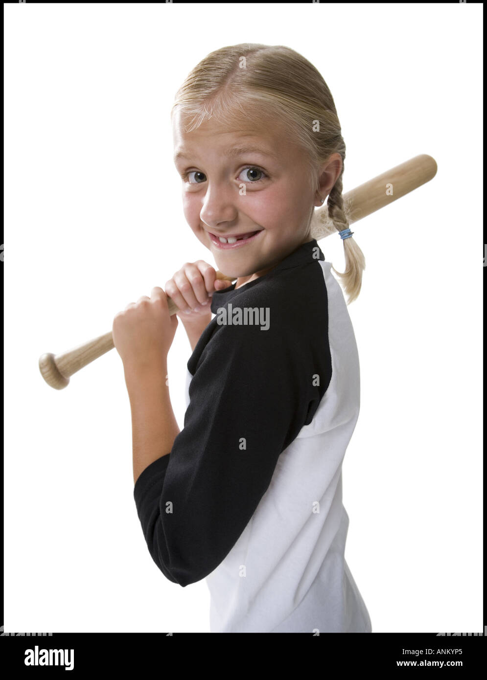 Porträt eines Mädchens mit einem Baseballschläger Stockfotografie - Alamy Porträt eines Mädchens mit einem Baseballschläger Stockfotografie - Alamy