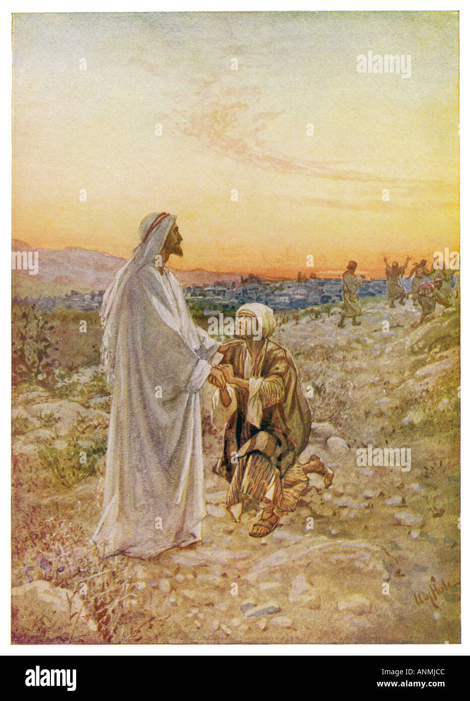 Jesus heilt einen Aussätzigen Stockfotografie - Alamy