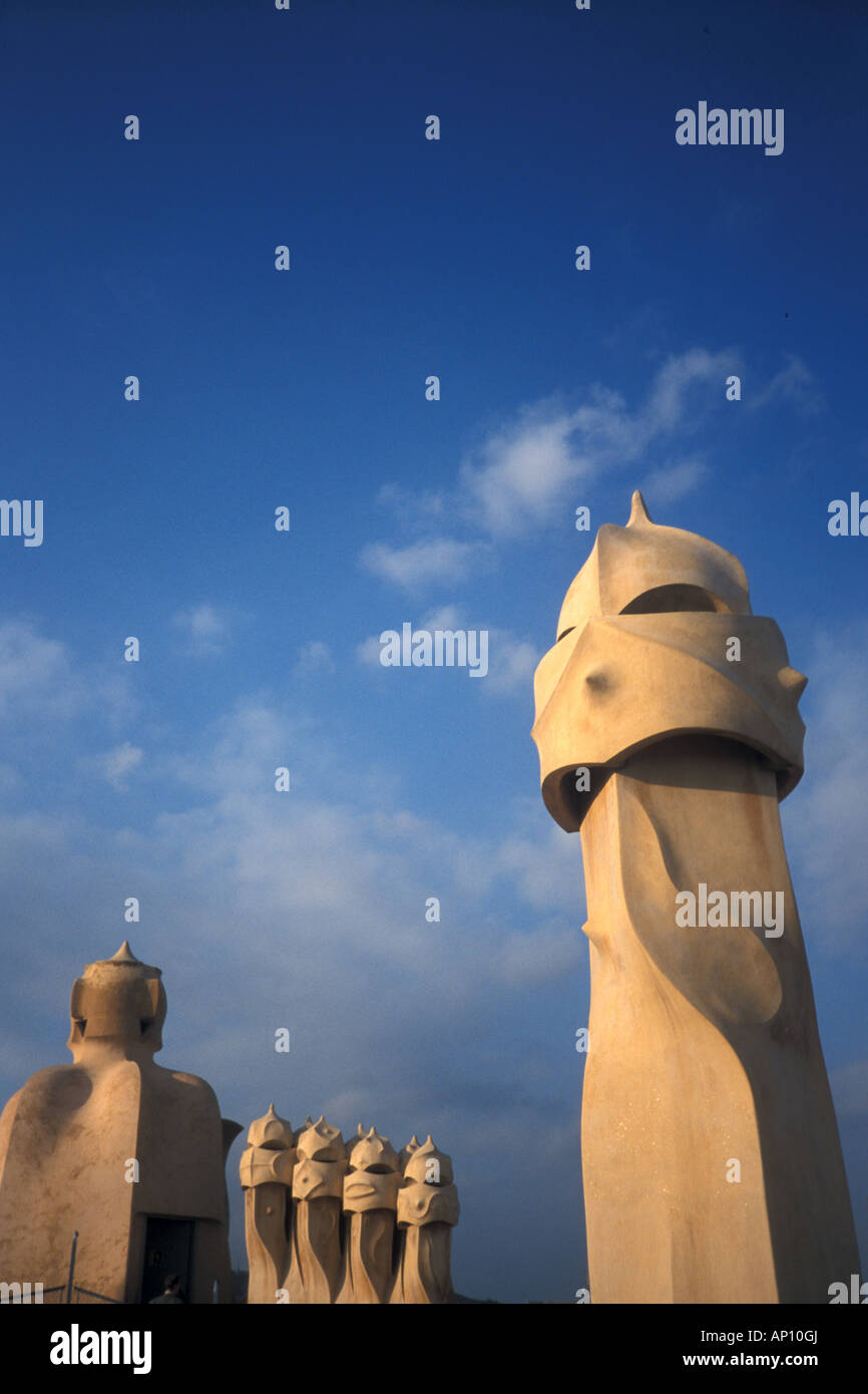 Casa Mila von Antoni Gaudi, La Predera, Barcelona, Spanien ...