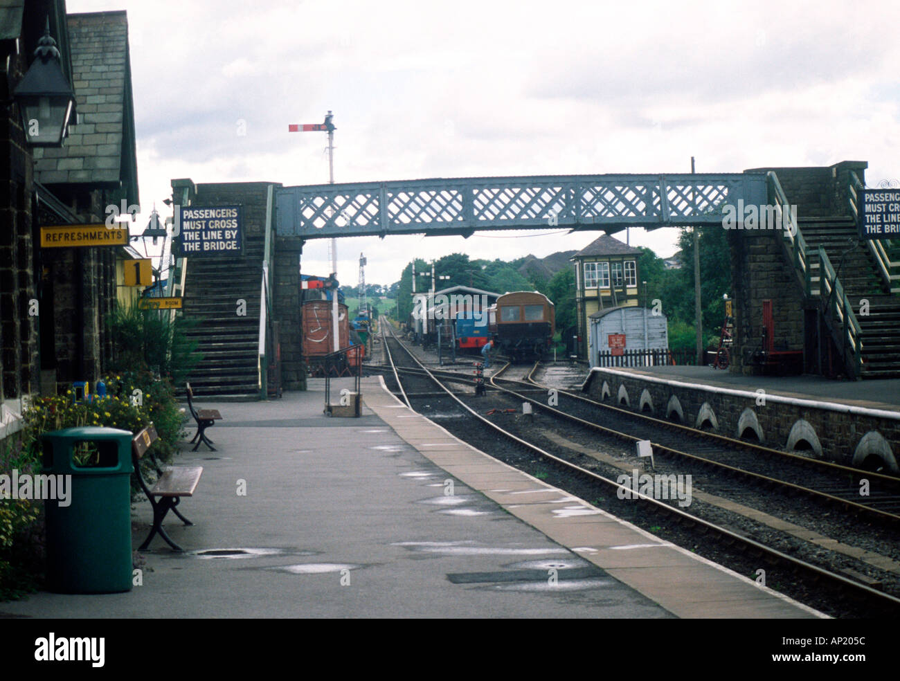 Embsay Station auf der Embsay und Bolton Abbey Steam Railway North ...