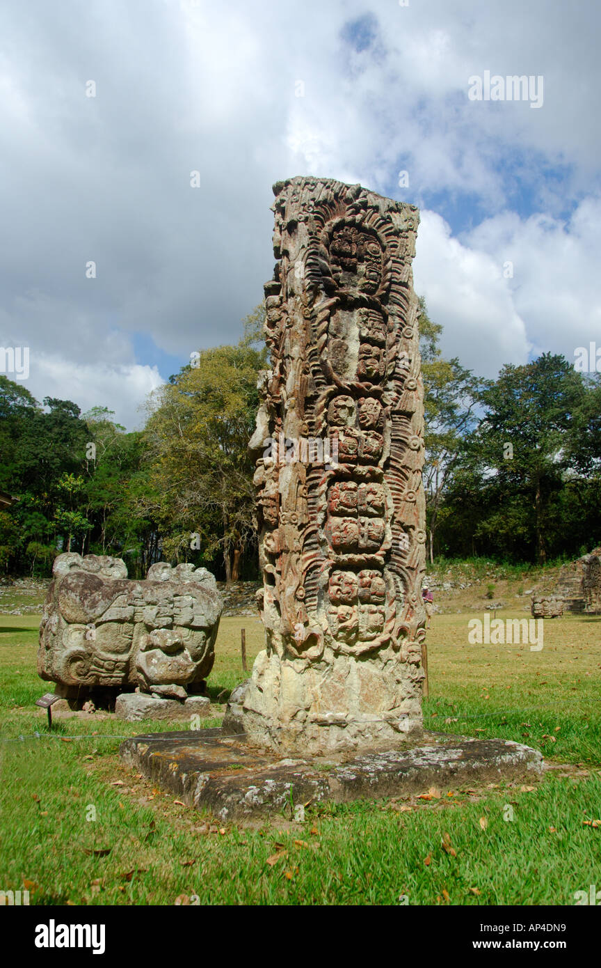 Mittelamerika, Honduras, Copan (aka Xukpi in Maya). Große Plaza von ...