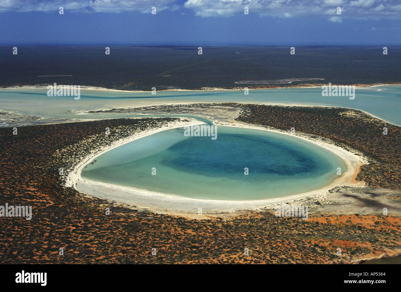 Große Lagune Australien Western Australia Shark Bay Francois Peron ...