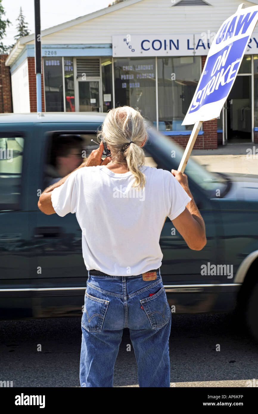 United Auto Workers Streik über Lohnkürzungen in einer Fabrik in ...