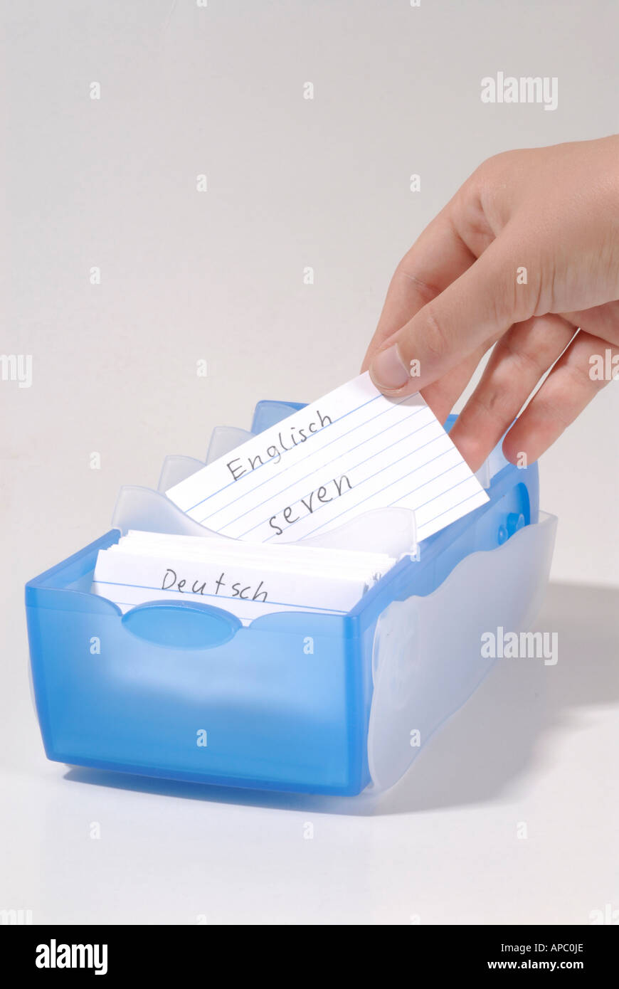 Index cards -Fotos und -Bildmaterial in hoher Auflösung – Alamy