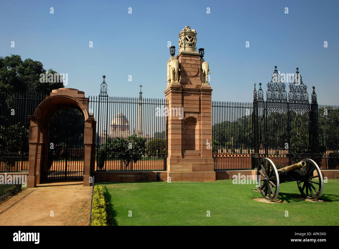 Regierungsgebäude, Rashtrapati Bhavan, New Delhi, Uttar Pradesh, Indien ...