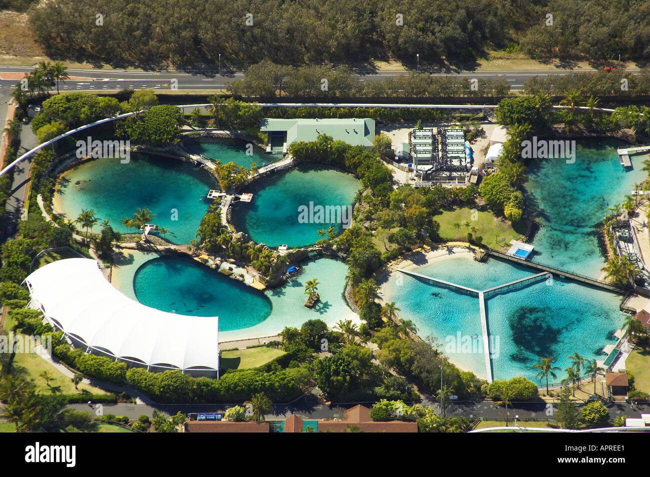Sea World Gold Coast Queensland Australien Antenne Stockfotografie - Alamy