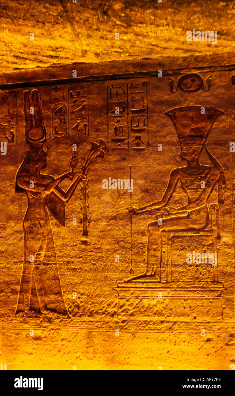 Abu Simbel Ägypten große Tempel der Ra-Harakhte Königin Nefertari ...