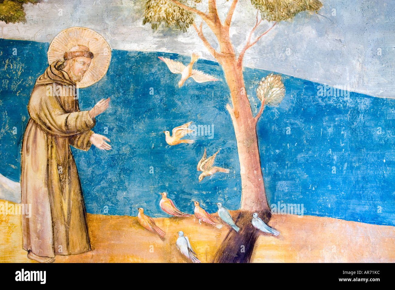 Fresko des Heiligen Franziskus von Assisi Stockfotografie - Alamy