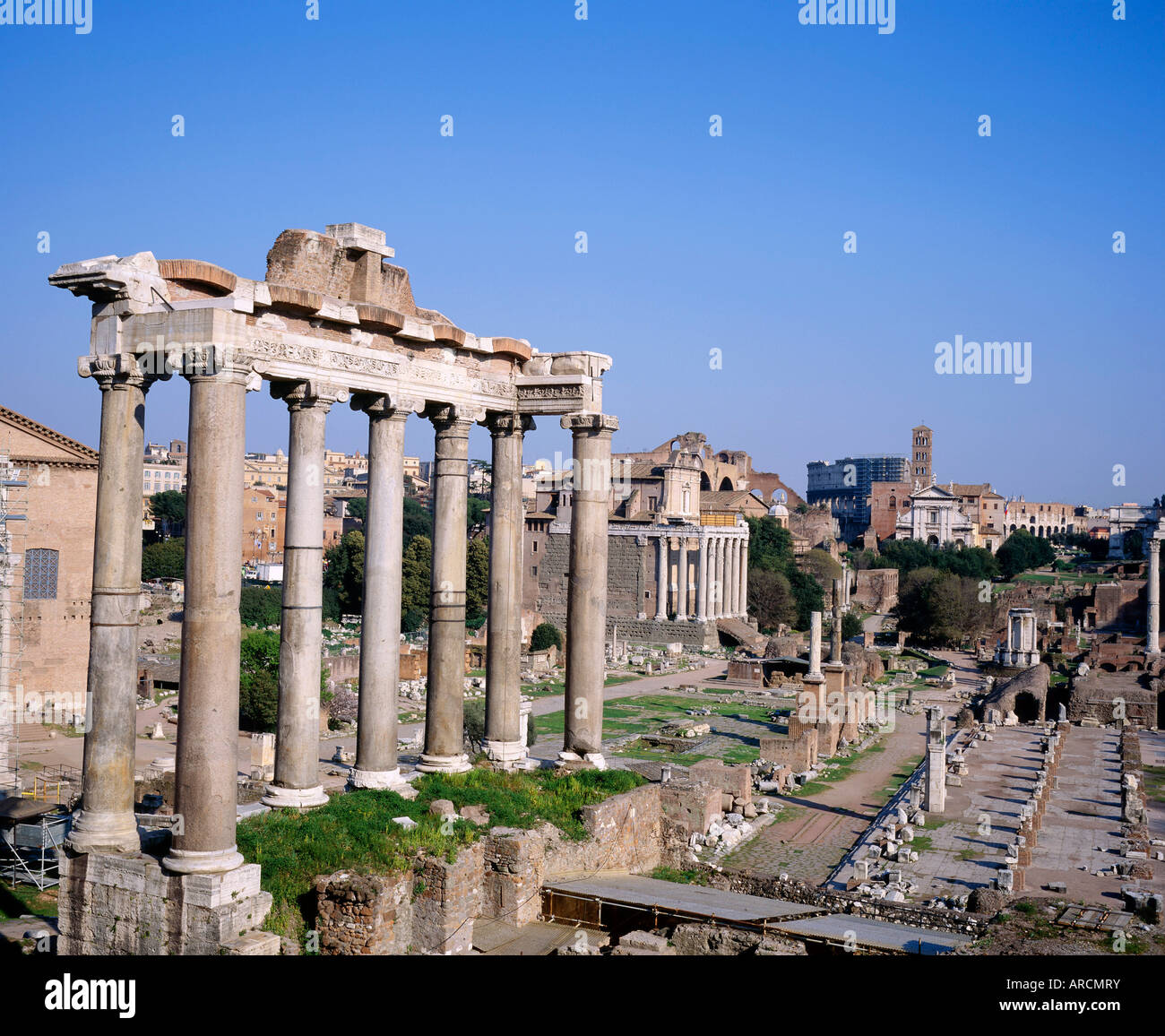 Das Forum Romanum in Rom, Lazio, Italien Stockfotografie - Alamy