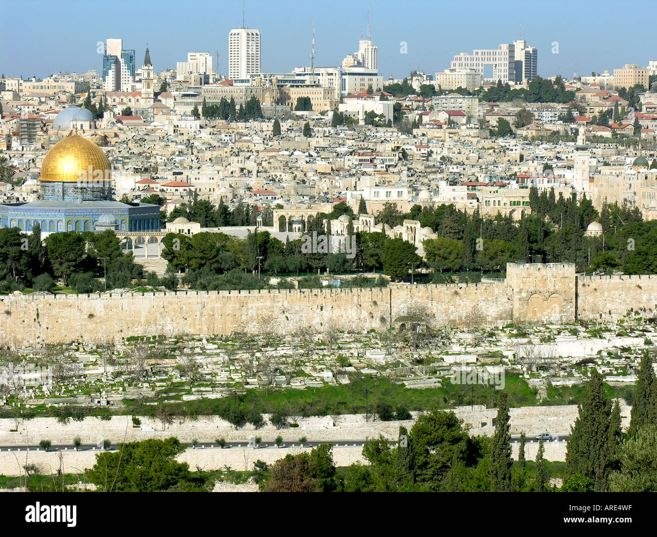 Blick vom Ölberg Israel Jerusalem Stockfotografie - Alamy