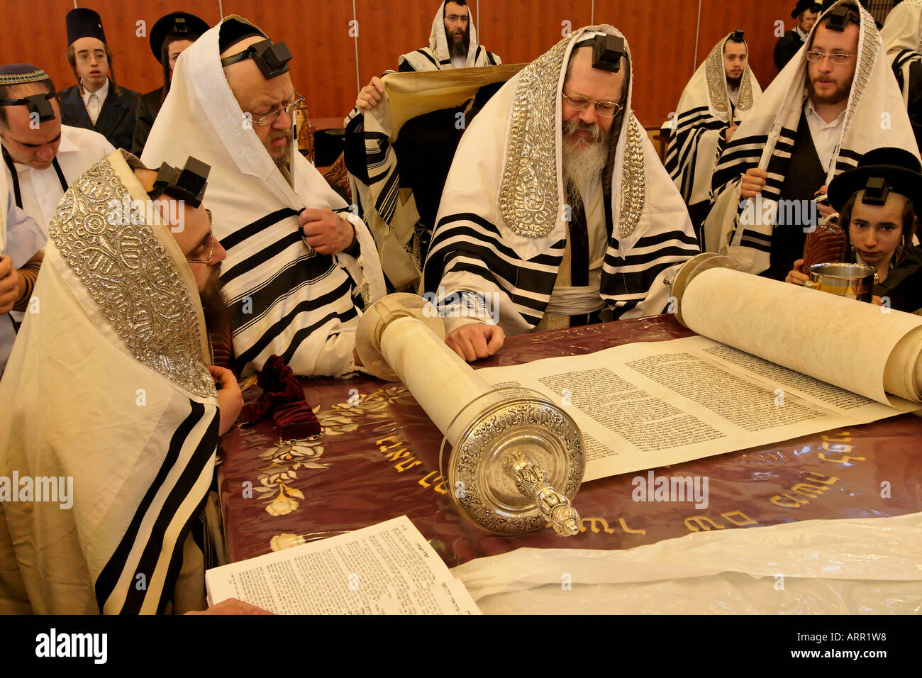 Israel Bnei Brak die Synagoge der Premishlan Congregation auf Purim ...