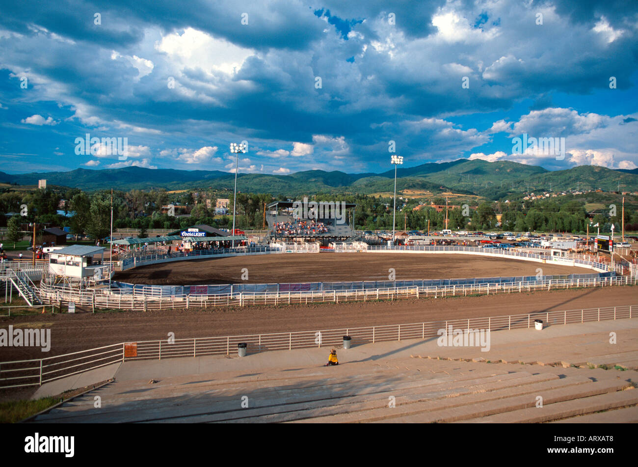 Romick Arena Rodeo erdet Steamboat Springs CO USA Stockfotografie - Alamy