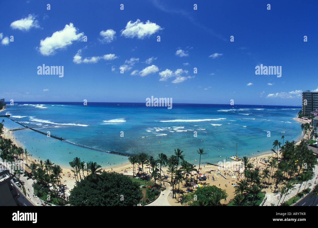 Berühmten Waikiki Beach, Kuhio Beach Park und Kapiolani Beach Park ...