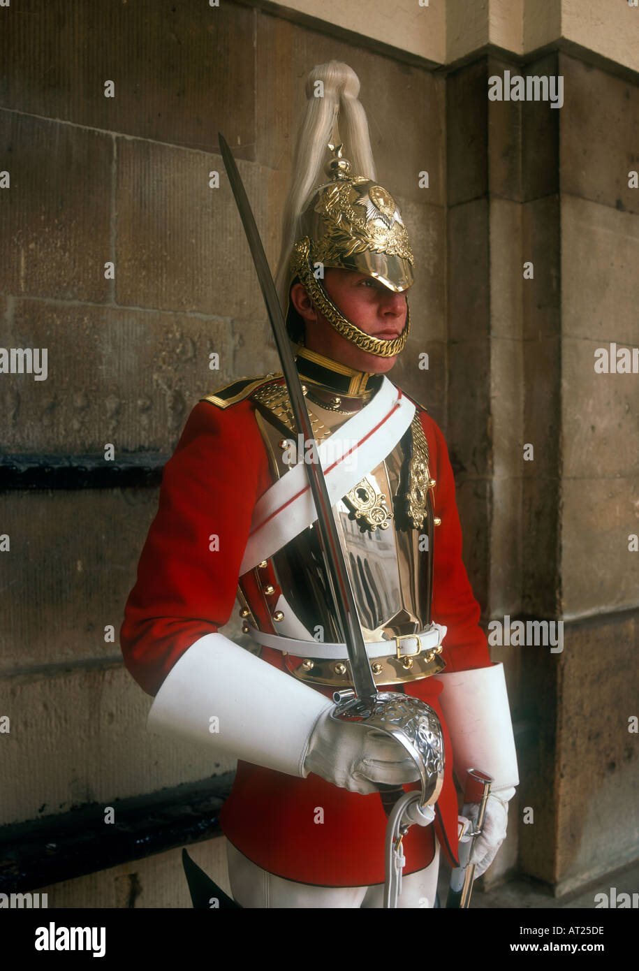 Soldat der Royal Household Cavalry Whitehall London Stockfotografie - Alamy