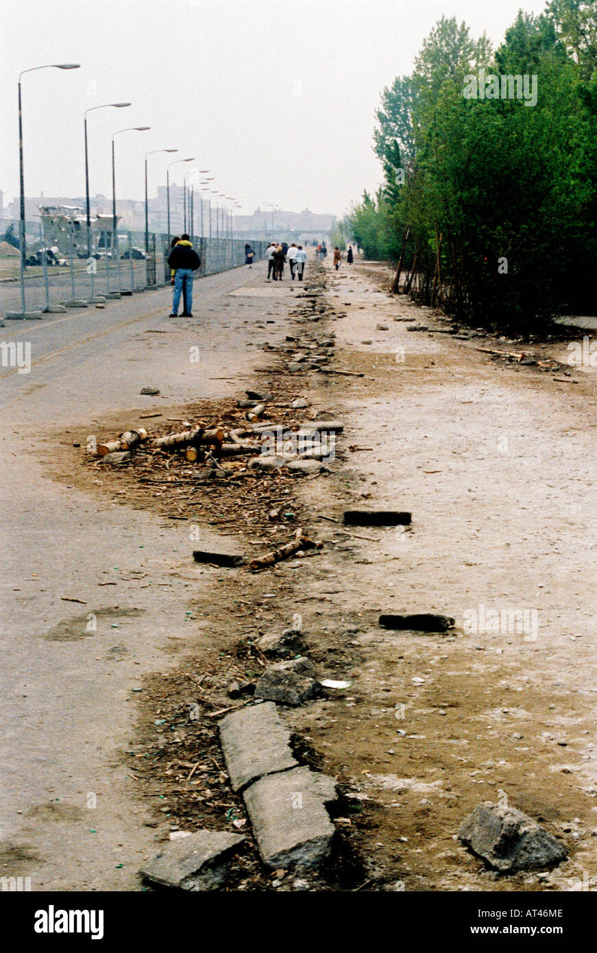 Der Fall der Berliner Mauer 1989. Die Reste der Berliner Mauer ...