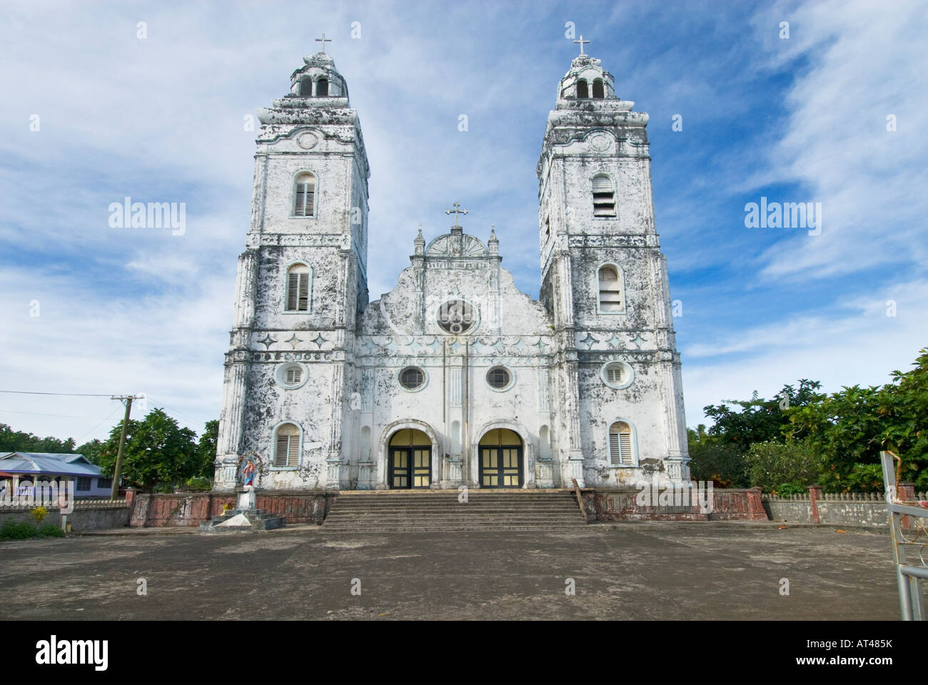 Samoa Island SAFUA Kirche Safotu Dorf North SAVAII Kirche Christi und ...