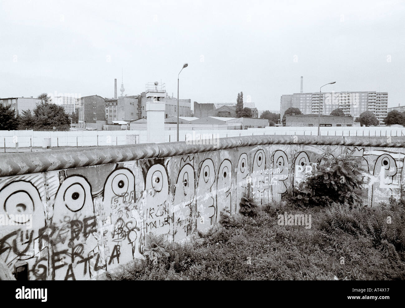 Die europäische Geschichte. Das historische Berliner Mauer ...