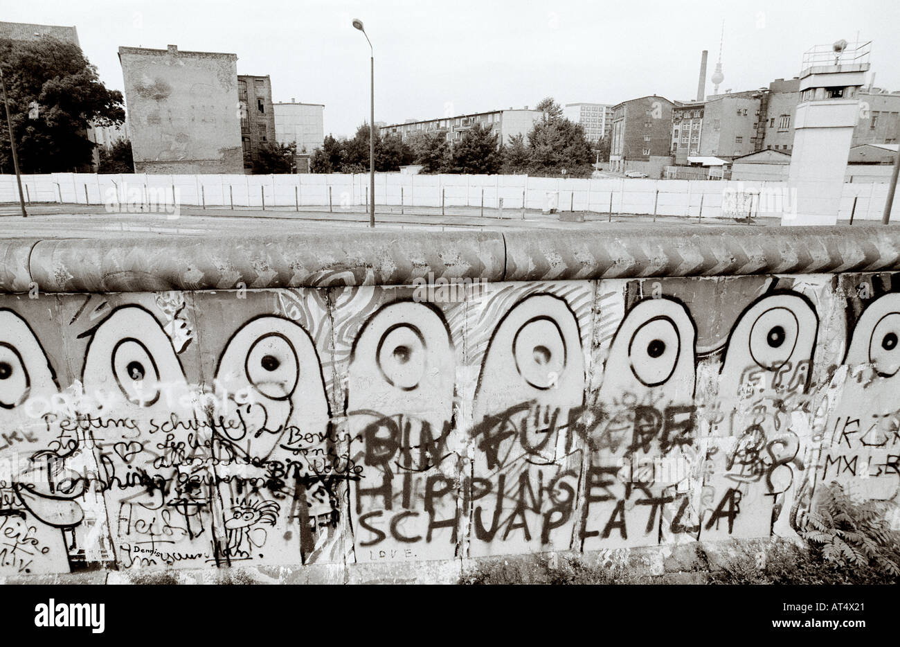 Die europäische Geschichte. Das historische Berliner Mauer ...