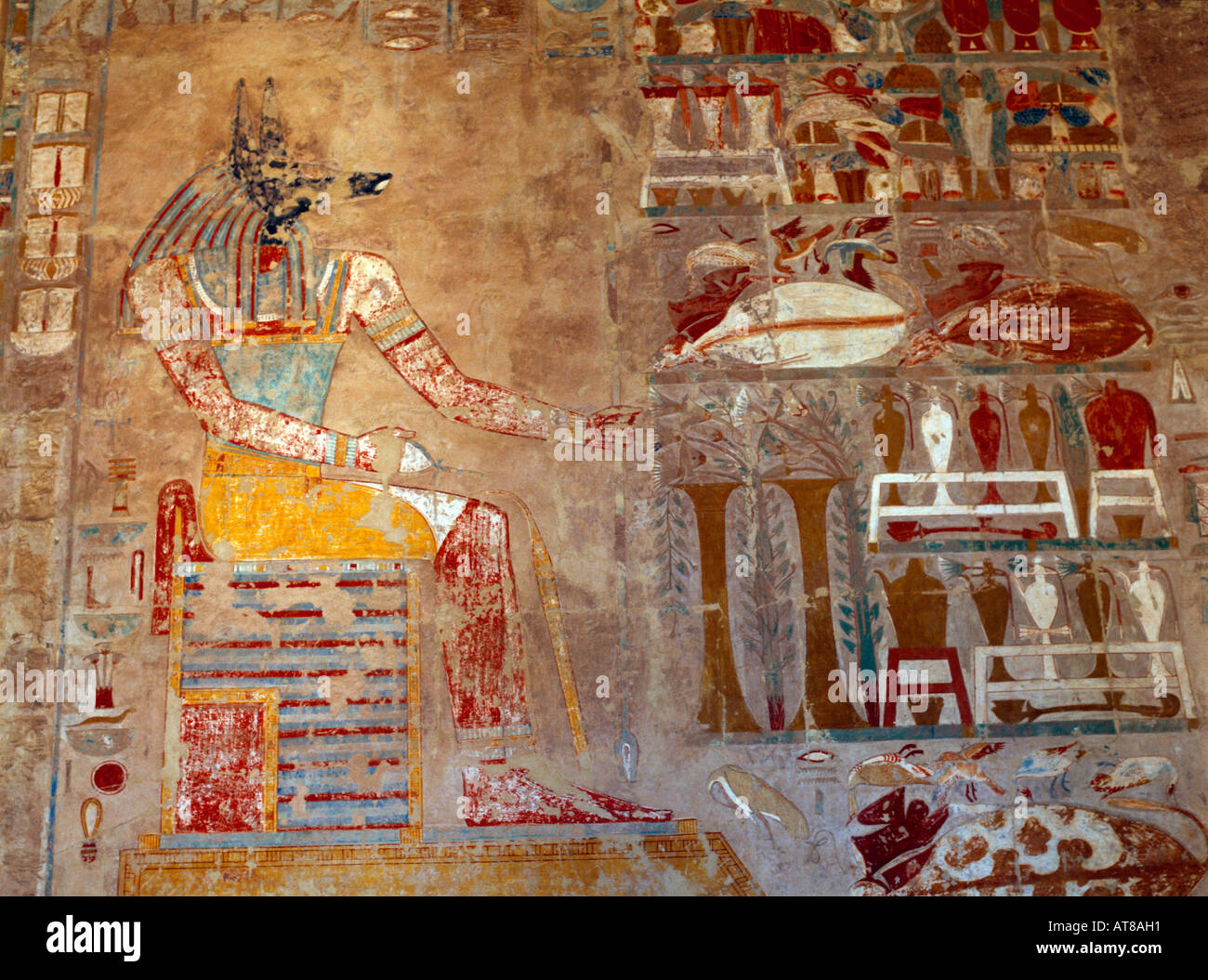 Luxor Ägypten Deir Al-Bahri Hatschepsut Anubis Kapelle - Anubis der ...