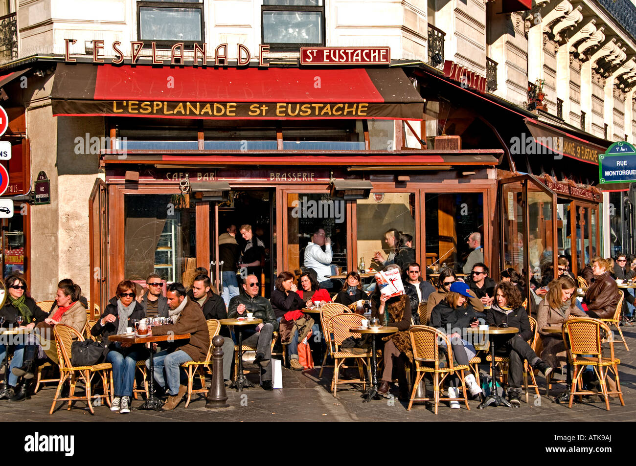 Les Halles Rue Montorgueil Terras Restaurant Paris Forum Rue Rambuteau ...