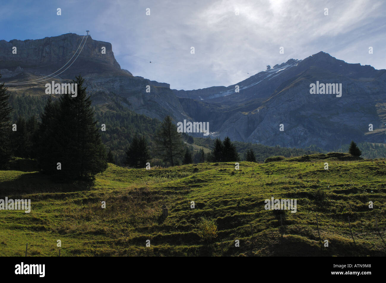Col du Pillon Seilbahn der Schweiz Stockfotografie - Alamy