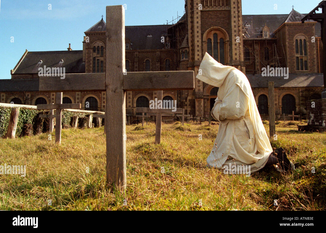 Kartäuser Orden Mönch im Gebet in Parkminster Kartause ein Kloster in der Nähe von Horsham West ...