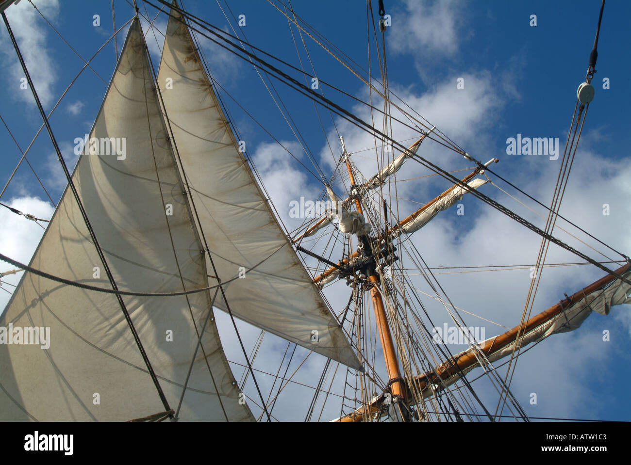 Mast Brig Unicorn St Lucia West Indies Stockfotografie - Alamy