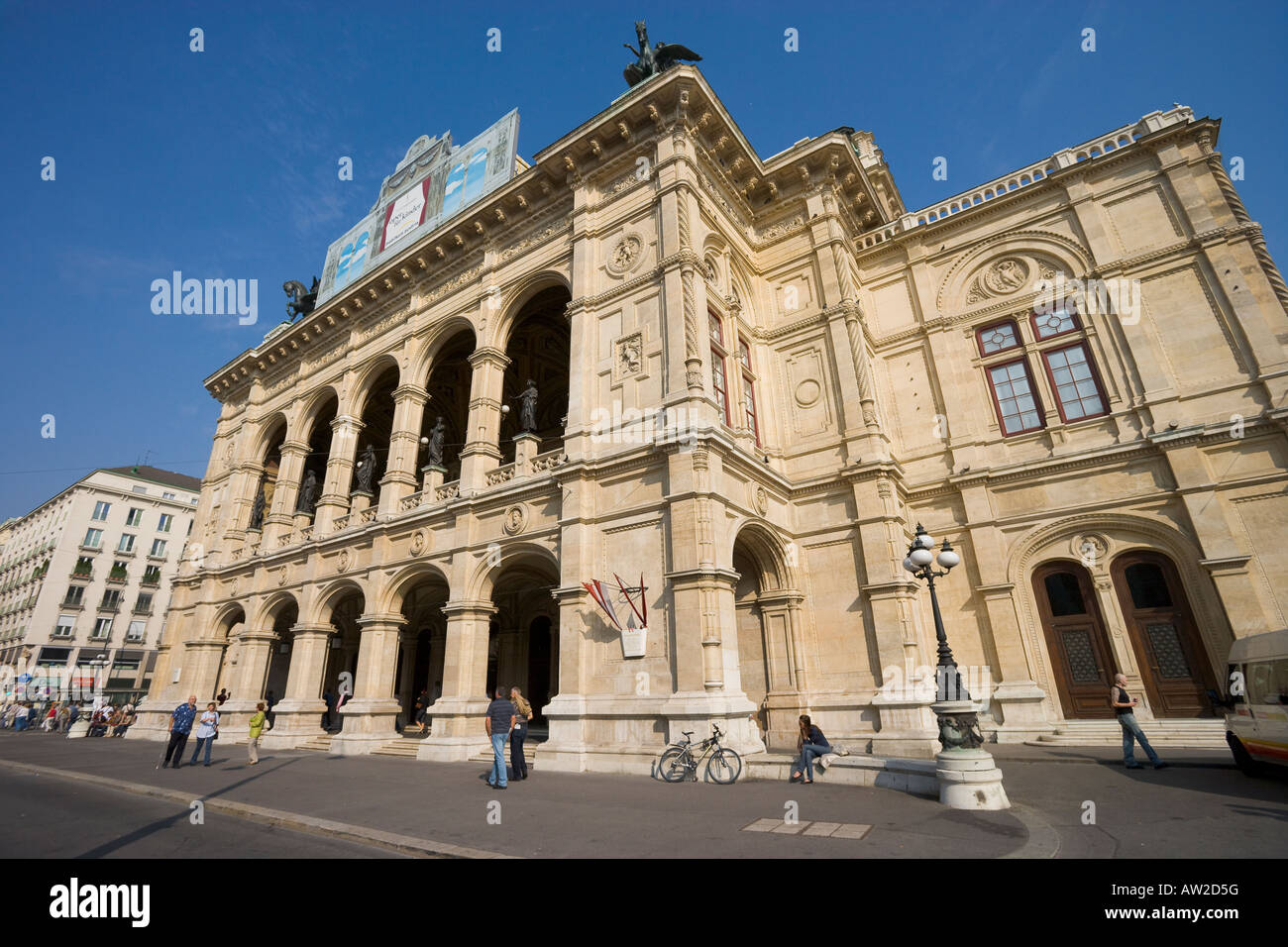 Die Wiener Opernhaus Wiener Staatsoper Wien Österreich Stockfotografie ...