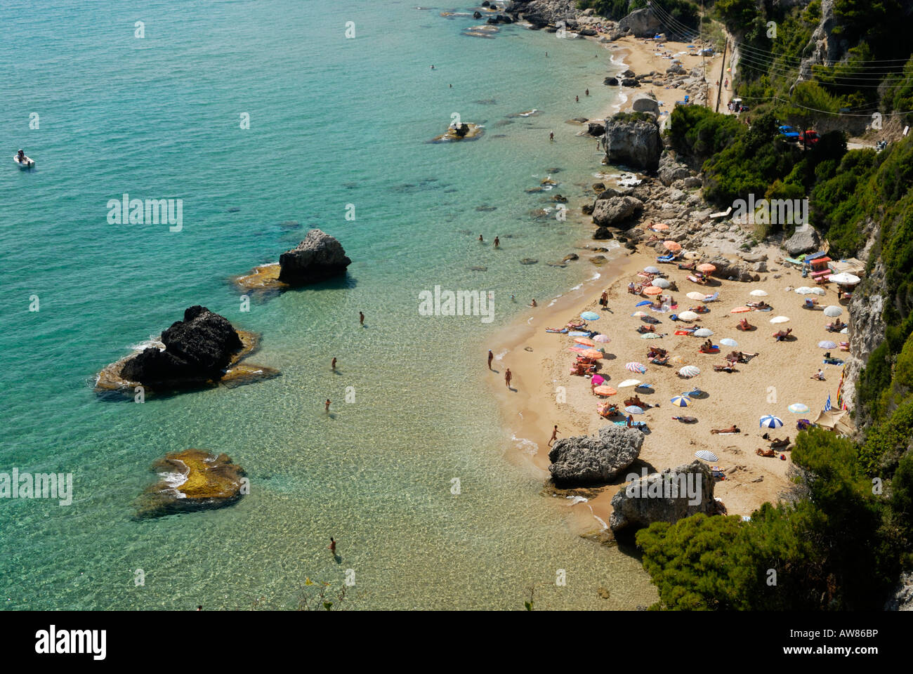 Mirtiotissa Strand (West Coast), Insel Korfu, Griechenland ...