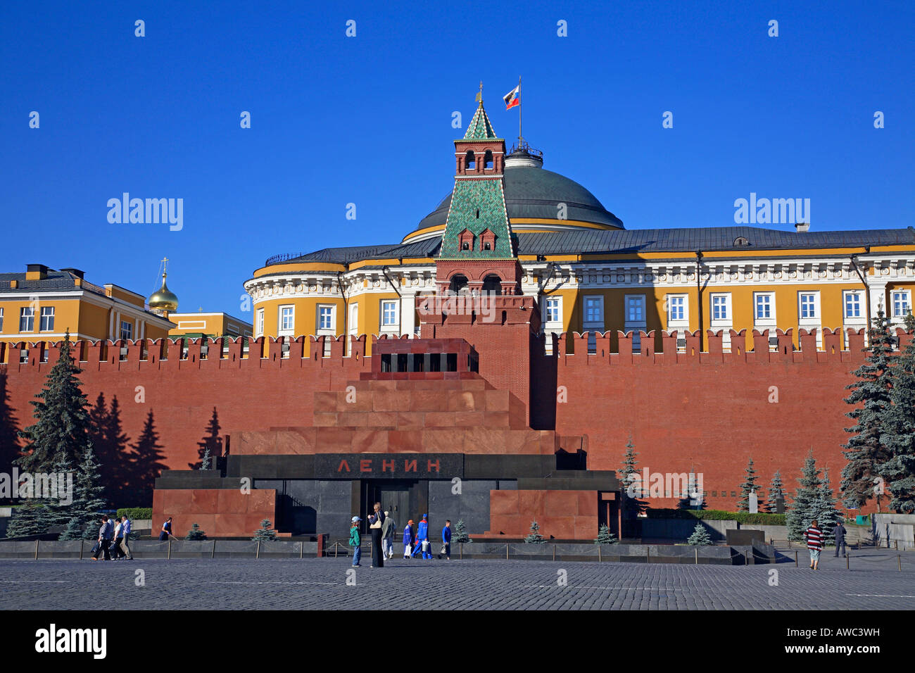 Russland, Moskau, Roter Platz, Kreml, Lenin-Mausoleum Stockfotografie ...