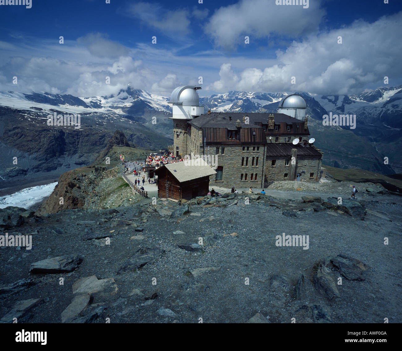Astronomisches Observatorium auf dem Gornergrat Gipfel oberhalb von ...