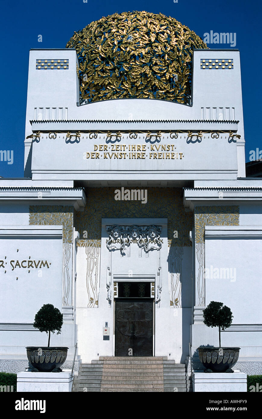 Österreich, Wien, Gebäude der Secession, Jugendstil Stil Fassade ...