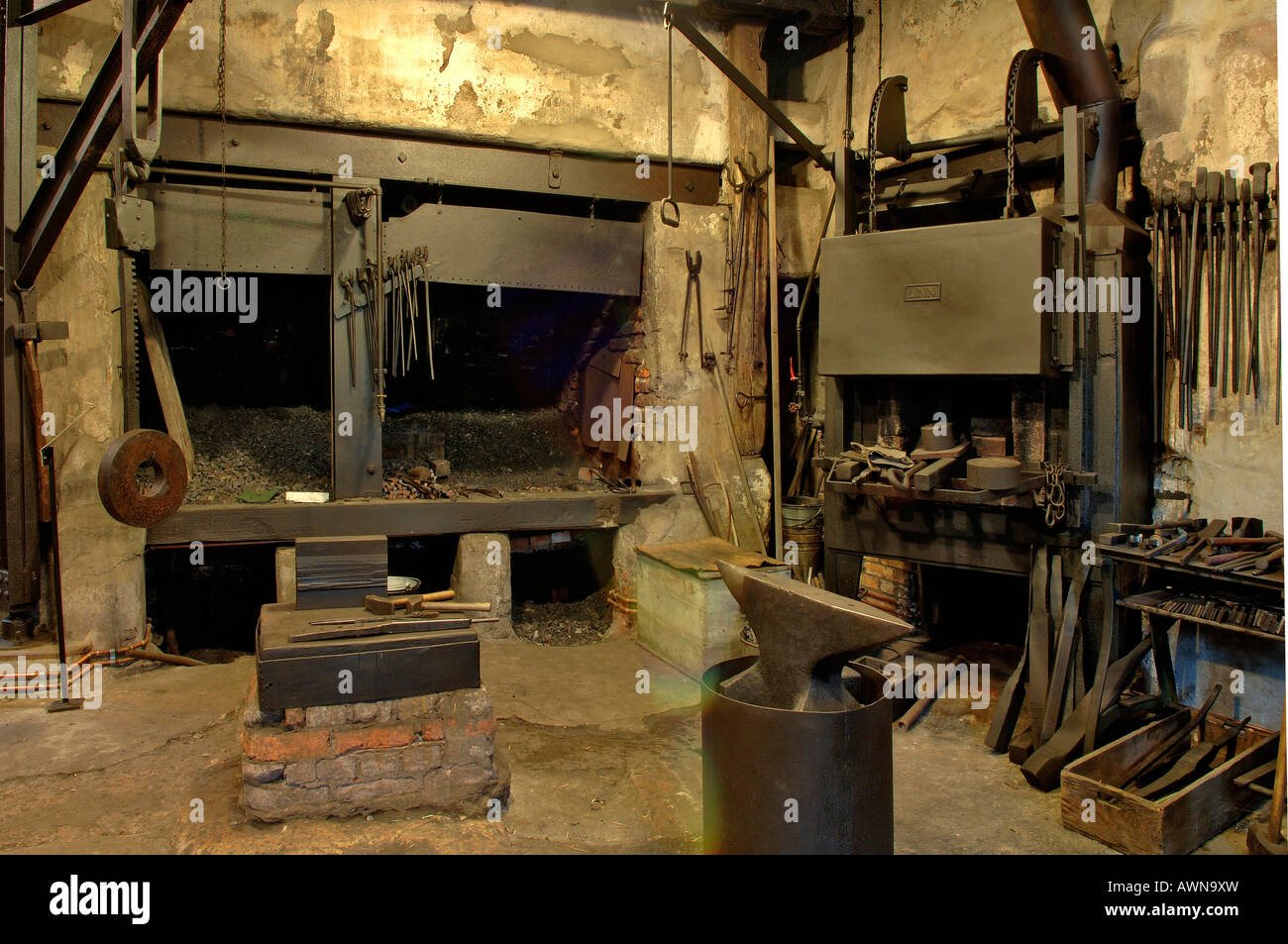 Forge, 1920er Jahre Schmiede, Industriemuseum, Lauf eine der Peignitz ...