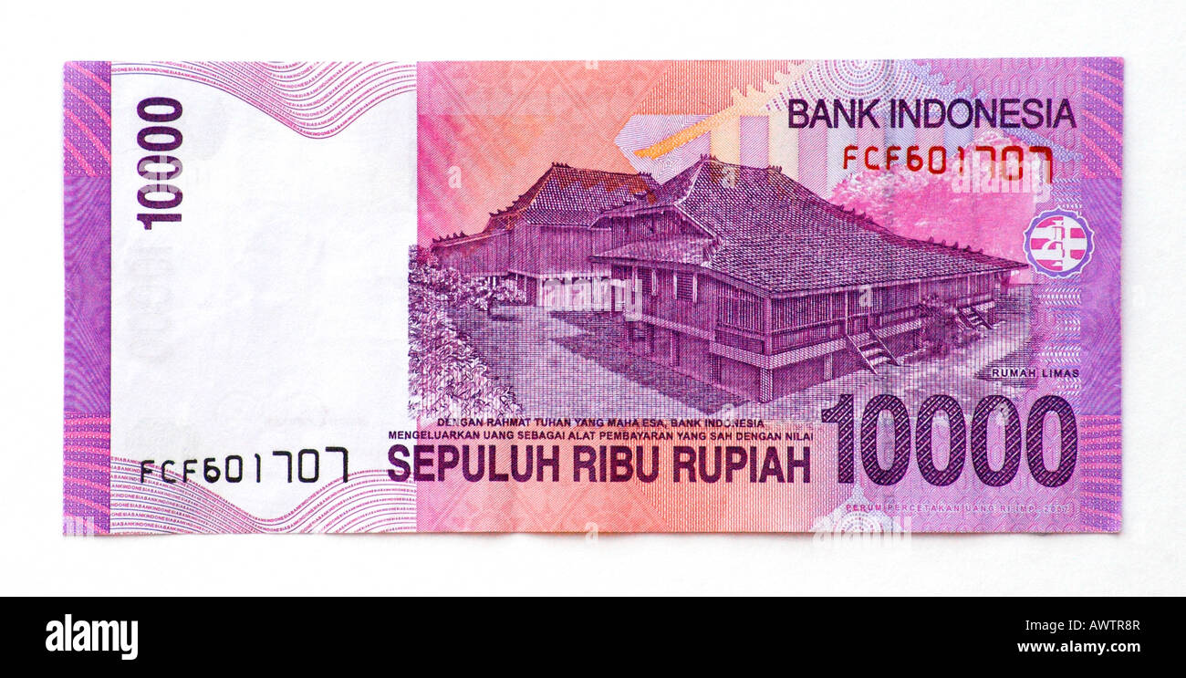 Indonesien 10000 Rupiah-Banknote Stockfotografie - Alamy