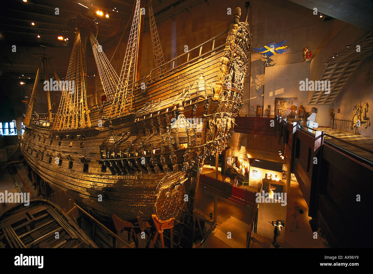 Die Vasa, ein Wikinger-Schiff in das Wasa-Museum, Stockholm, Schweden ...