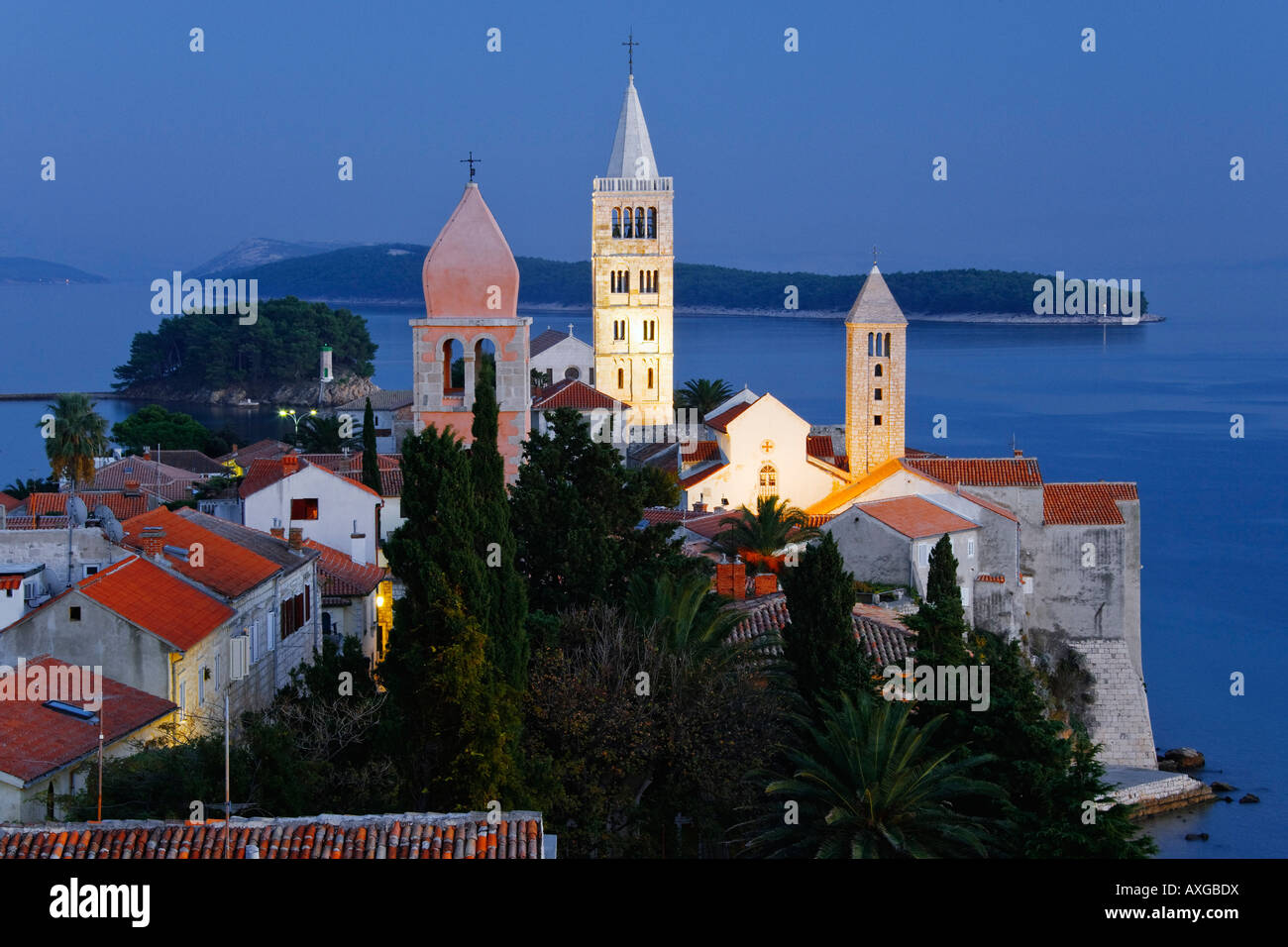 Altstadt von Rab, Insel Rab, Kroatien Stockfotografie - Alamy