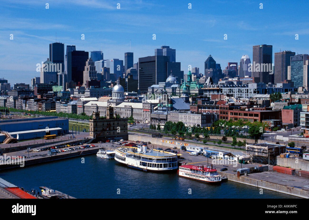 Kanada-Quebec-Montreal die Skyline der Stadt und dem alten Hafen ...