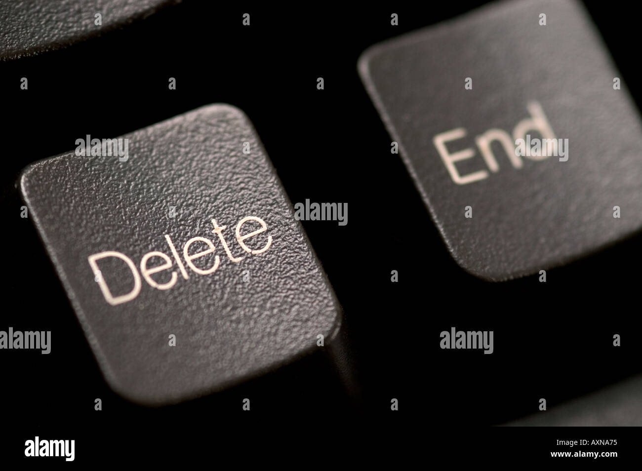 Löschen Sie Ende Verschluss schwarz Computer Tastatur Tasten ...