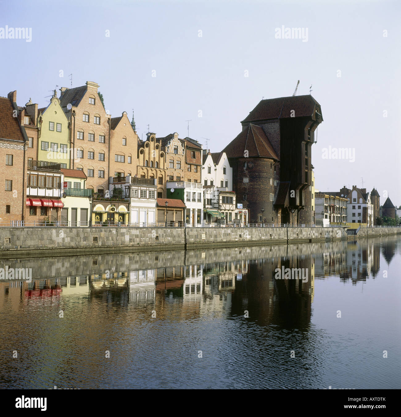 Geographie / Reisen, Polen, Gdansk, Stadtansicht, Mottlau, Krantor ...