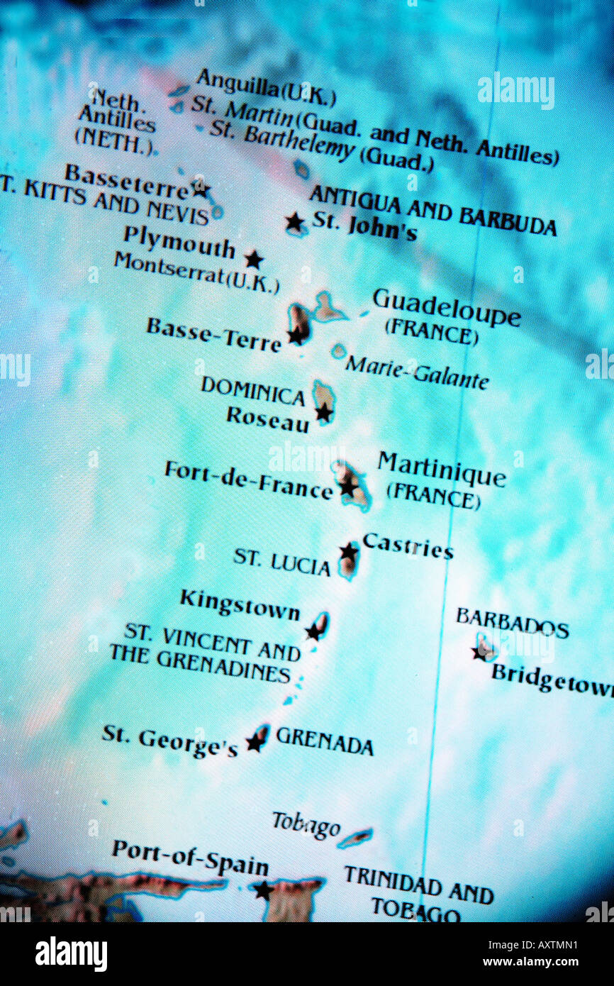 Caribbean map -Fotos und -Bildmaterial in hoher Auflösung – Alamy