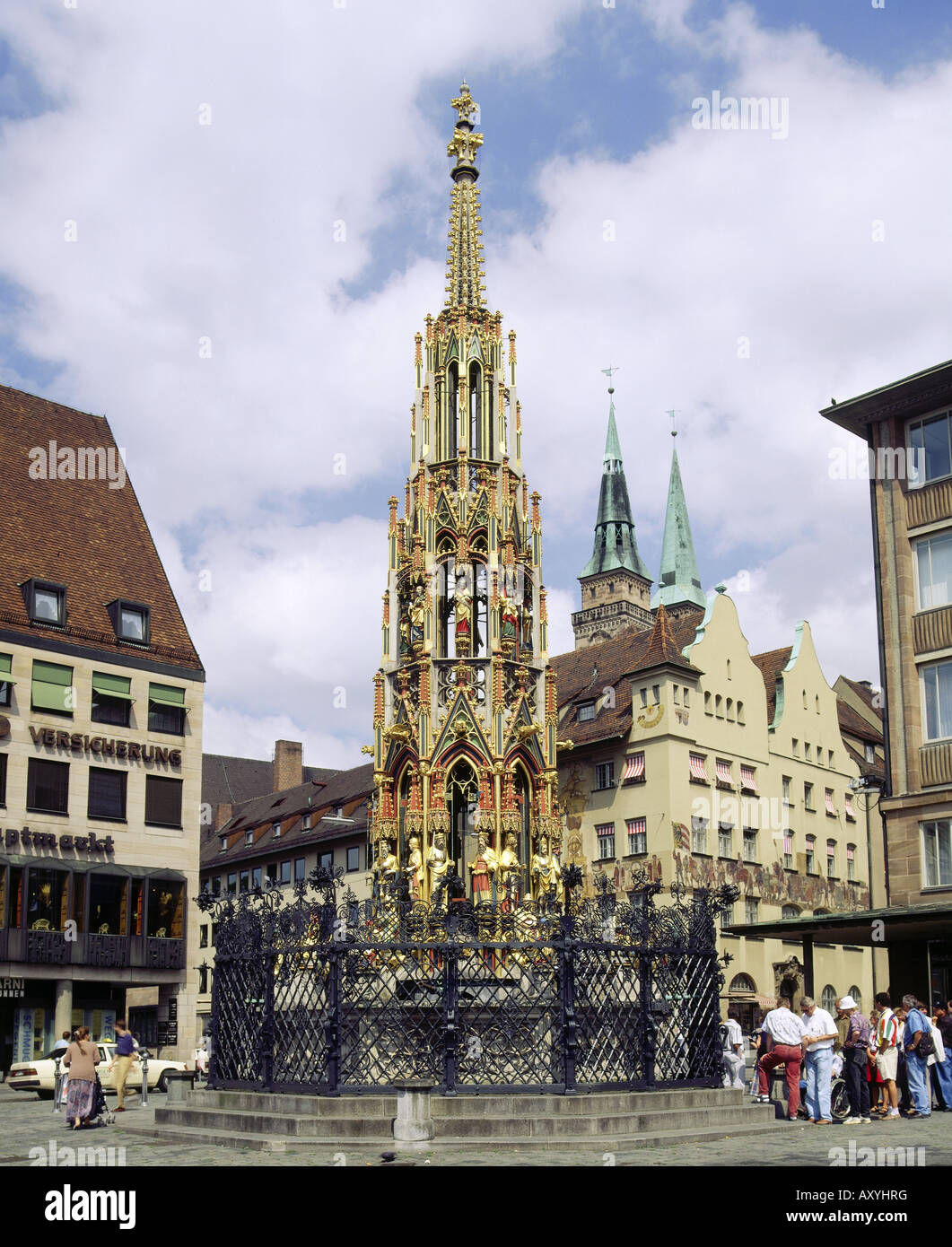 Geographie/Reise, Deutschland, Bayern, Nürnberg, der schöne Brunnen auf ...