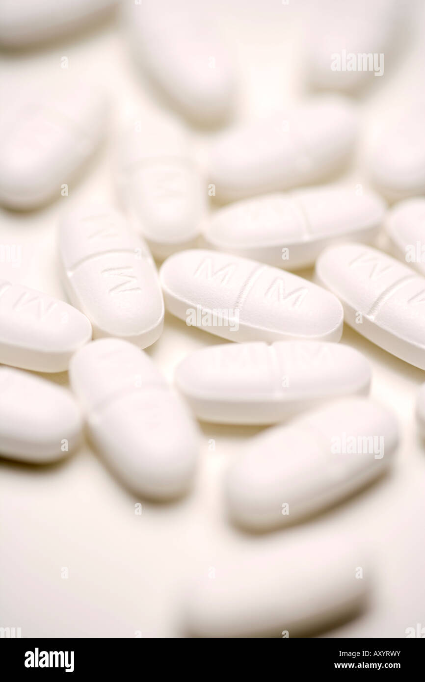 Medizin weiß Medikamente Pillen oder Tabletten Metronidazol ...