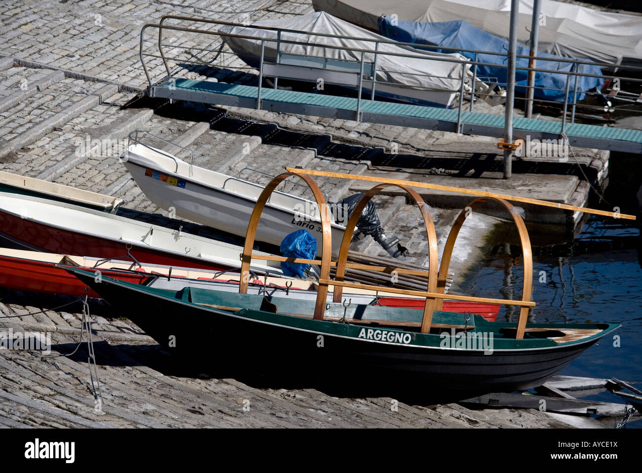 Typische Lake Como Boot Lucia Lombardy Italien Stockfotografie - Alamy