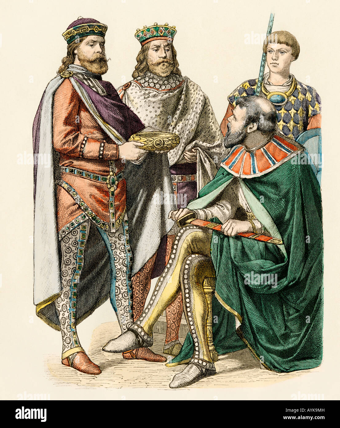 Kaiser Zeno die Isaurian und die Hofbeamten des Byzantinischen Reiches ...