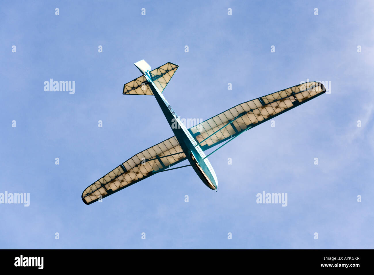 Oldtimer Segelflugzeug kommen, um auf die Long Mynd, Shropshire landen ...